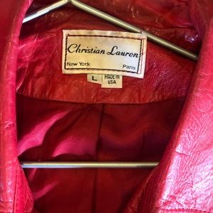 Christian Lauren | Jackets & Coats | Vintage Red Leather Christian ...